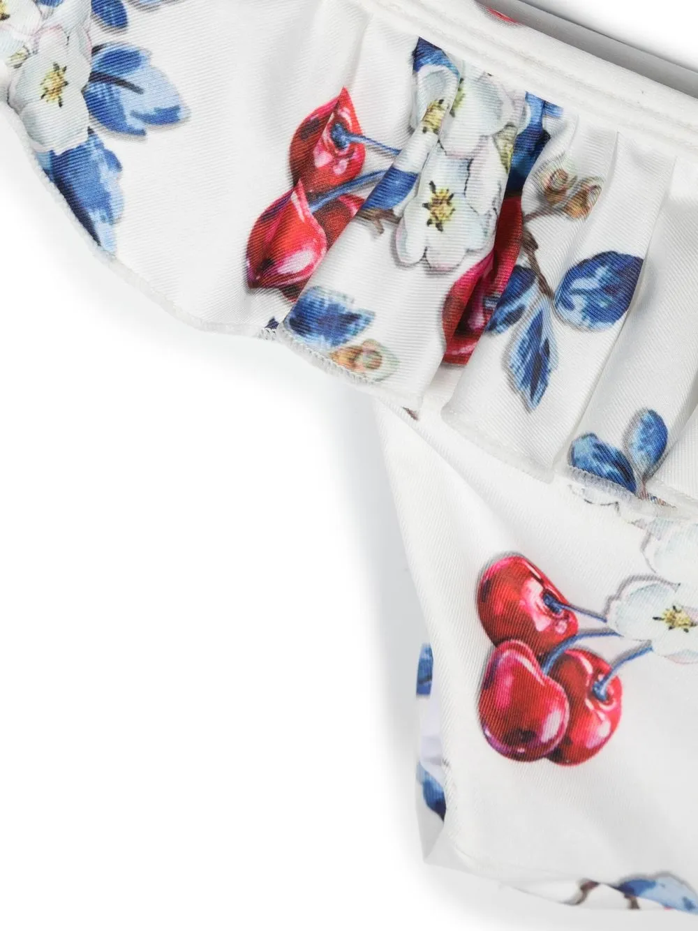 Monnalisa Floral Print Ruffled Bikini Set White Farfetch