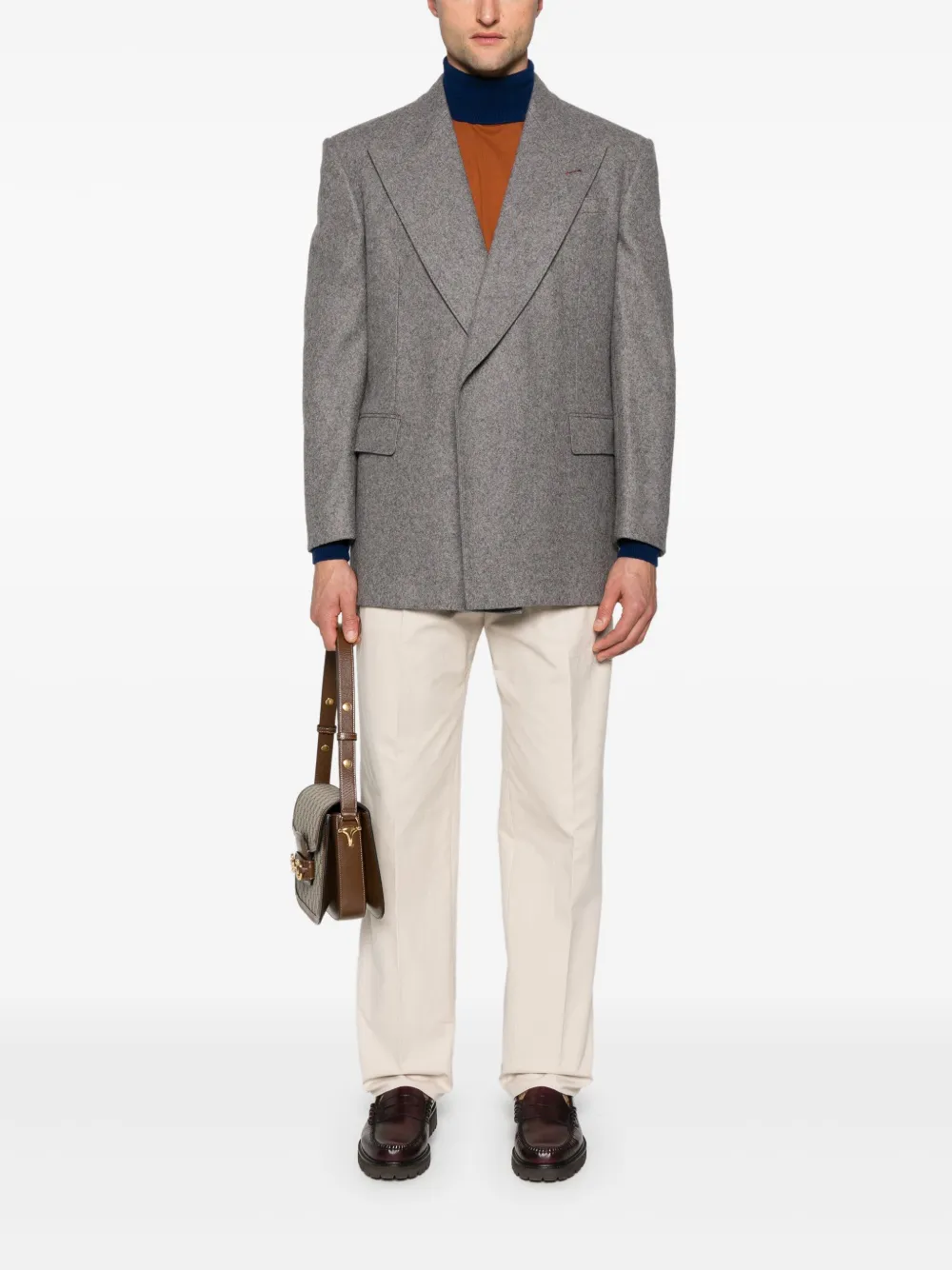 Gucci logo-patch Blazer - Farfetch