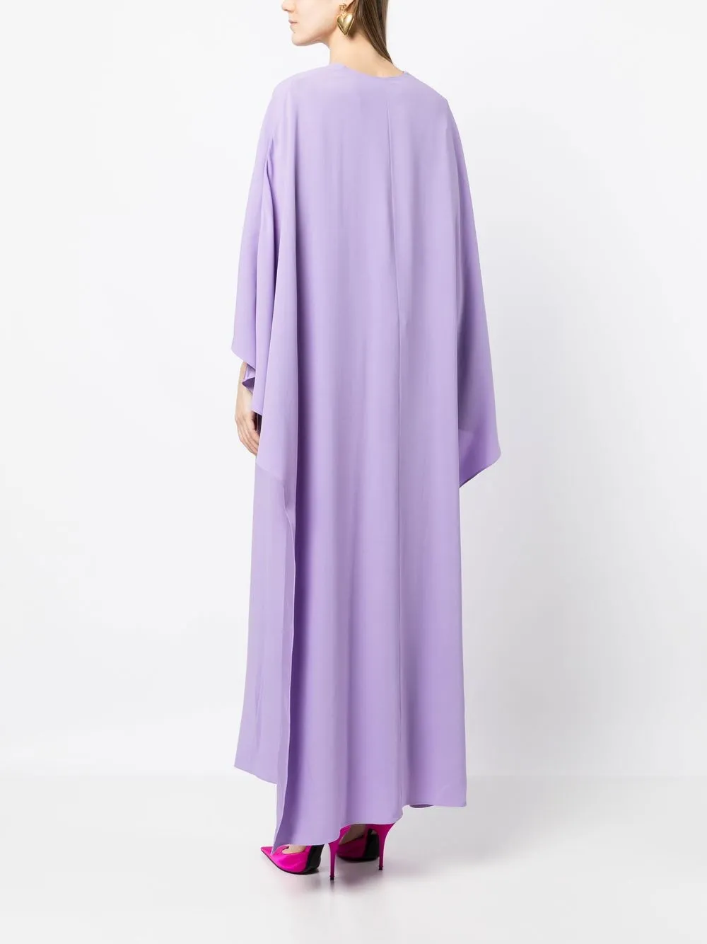 Versace V-neck Cape Dress - Farfetch