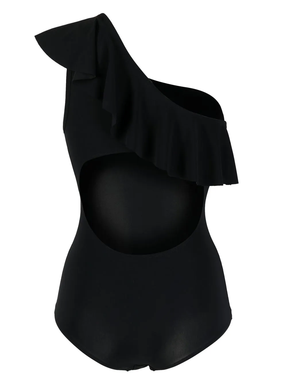 Isabel Marant One-shoulder Ruffle Swimsuit In Black | ModeSens