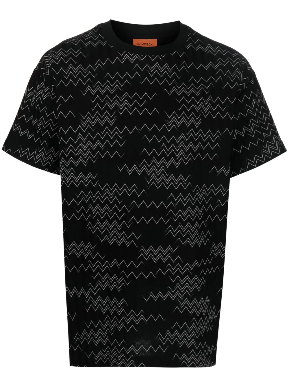 Missoni Zigzag-pattern T-shirt In Black | ModeSens