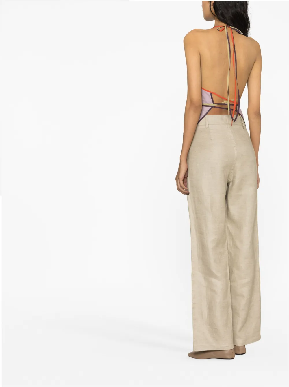 Baserange Mar Silk Halterneck Top In Purple | ModeSens