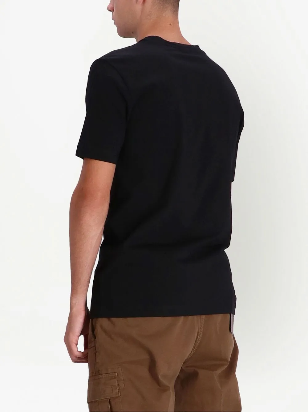 Hugo Boss Logo-print Cotton T-shirt In Black | ModeSens