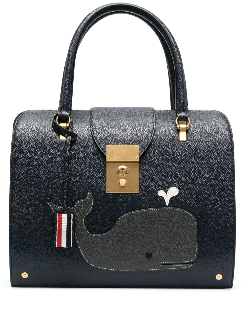 Thom Browne Whale-icon Tote Bag In Blue | ModeSens