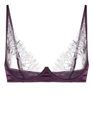 Maison Close Villa Satine Soutien Gorge Balconette Bra | Purple | FARFETCH