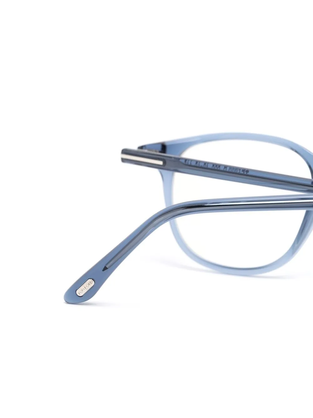 TOM FORD Eyewear Translucent round-frame Glasses | Blue | FARFETCH