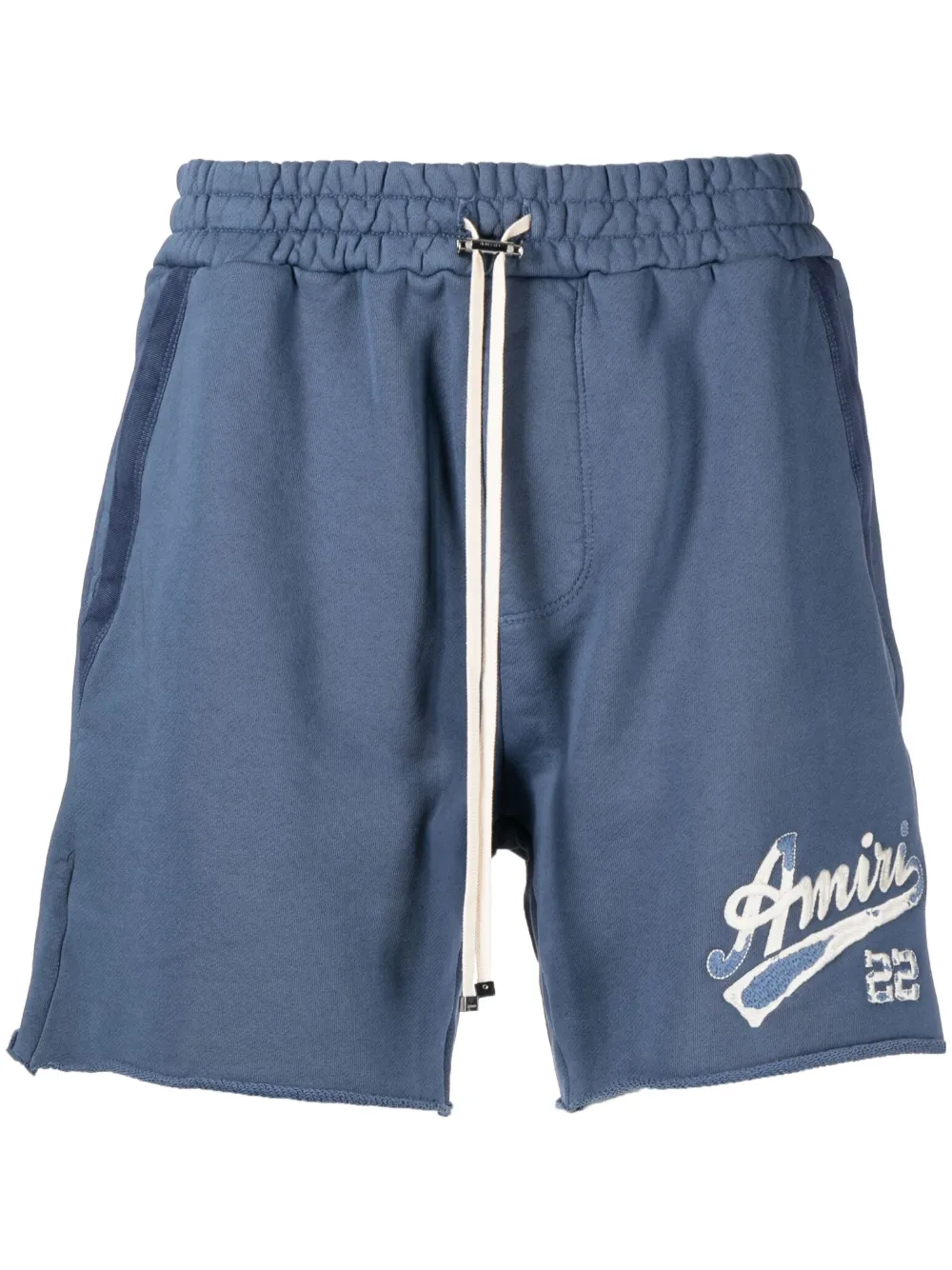 Amiri Logo-print Shorts In Blue | ModeSens