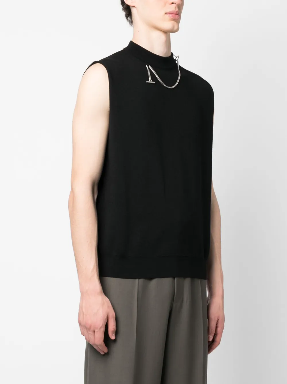 AMBUSH chain-detail Knitted Vest | Black | FARFETCH