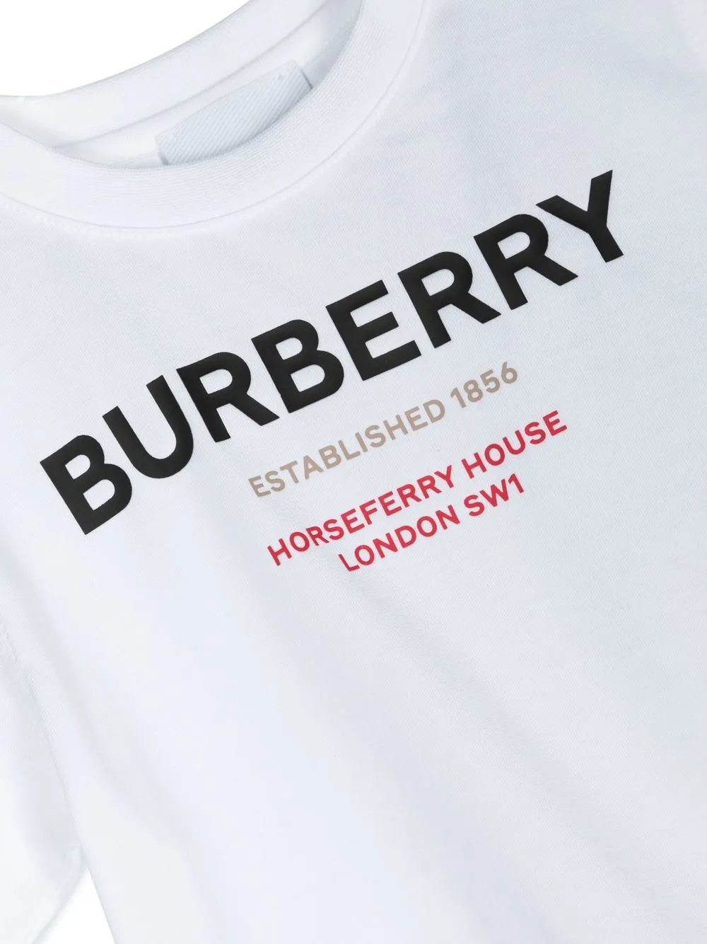 Burberry Kids' Logo Print Cotton T-shirt In White | ModeSens