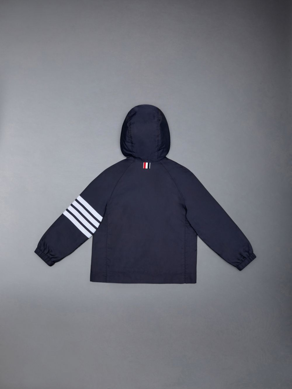 Thom Browne Solid Swim Tech 4-bar Hooded Zip Jacket In Blue | ModeSens