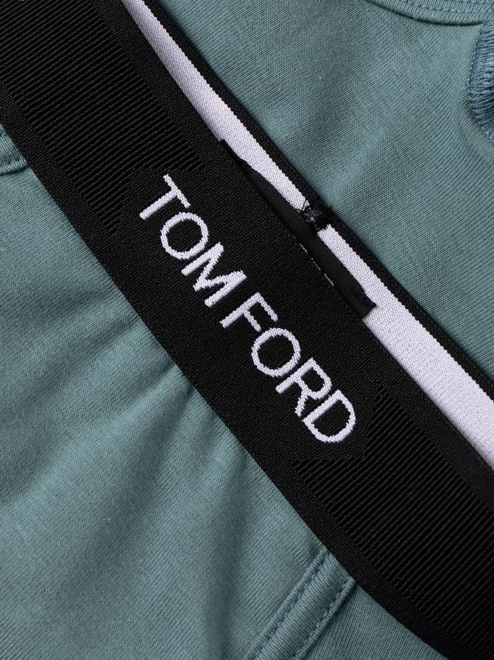Tom Ford Logo Waistband Detail Boxers In Green Modesens
