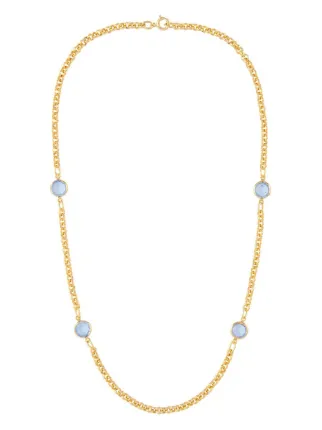 Susan Caplan Vintage 1990s crystal-embellished Chain Necklace | Gold ...