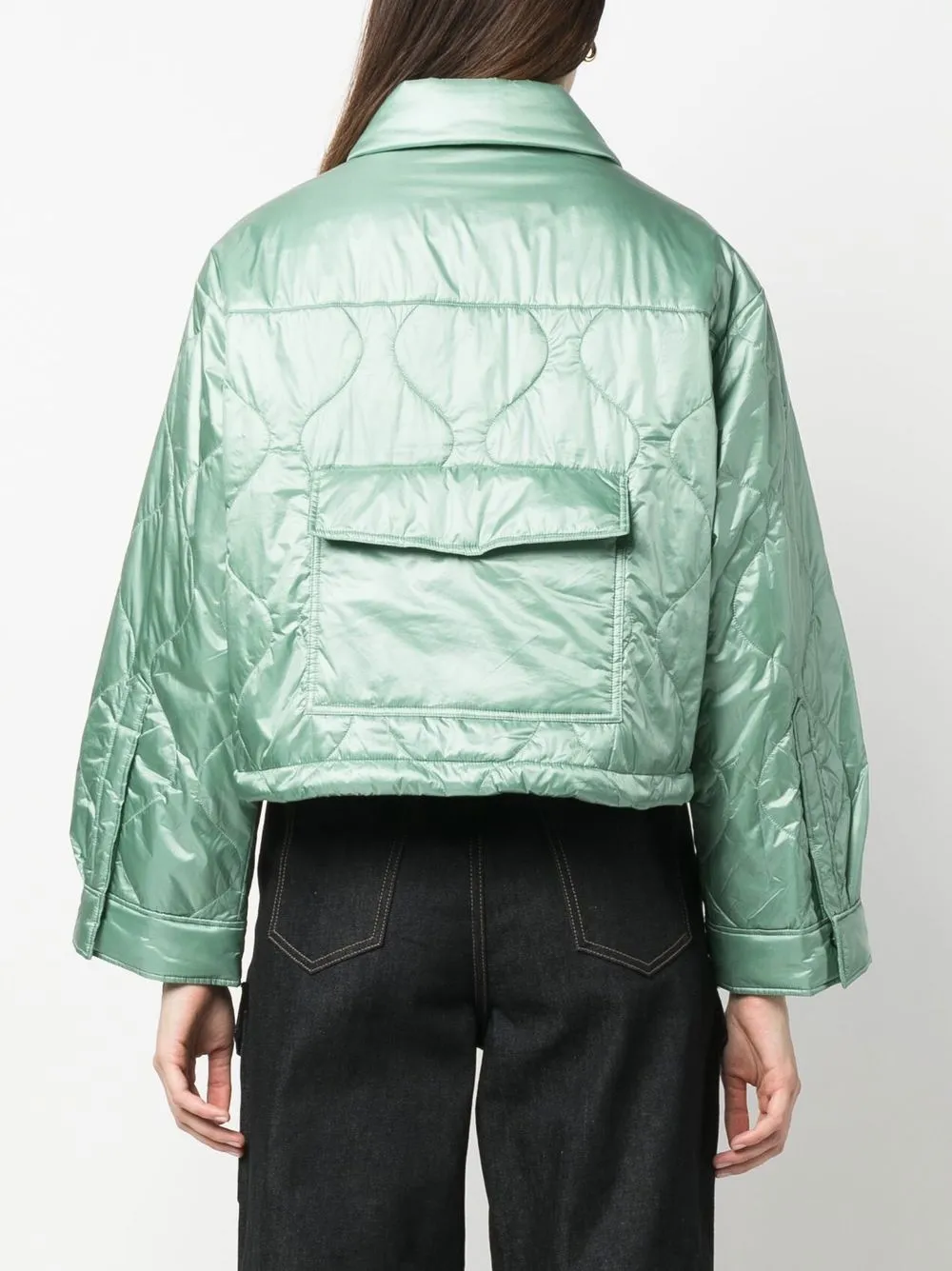 Dorothee Schumacher Cropped Quilted Jacket In Grün | ModeSens