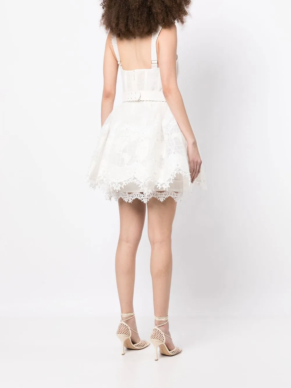 Zimmermann High Tide Embroidered Bustier Minidress In White | ModeSens