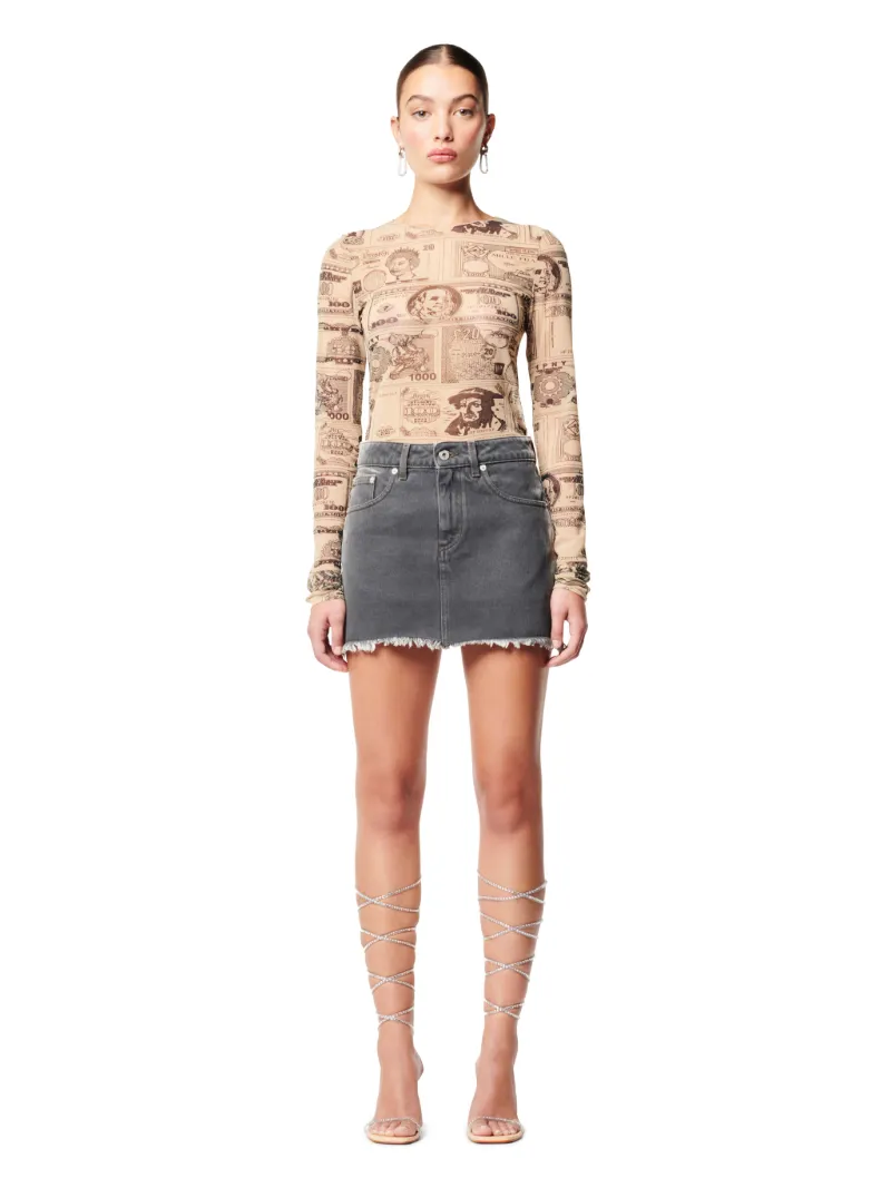 Gradient Denim Skirt | HERON PRESTON® Official Site