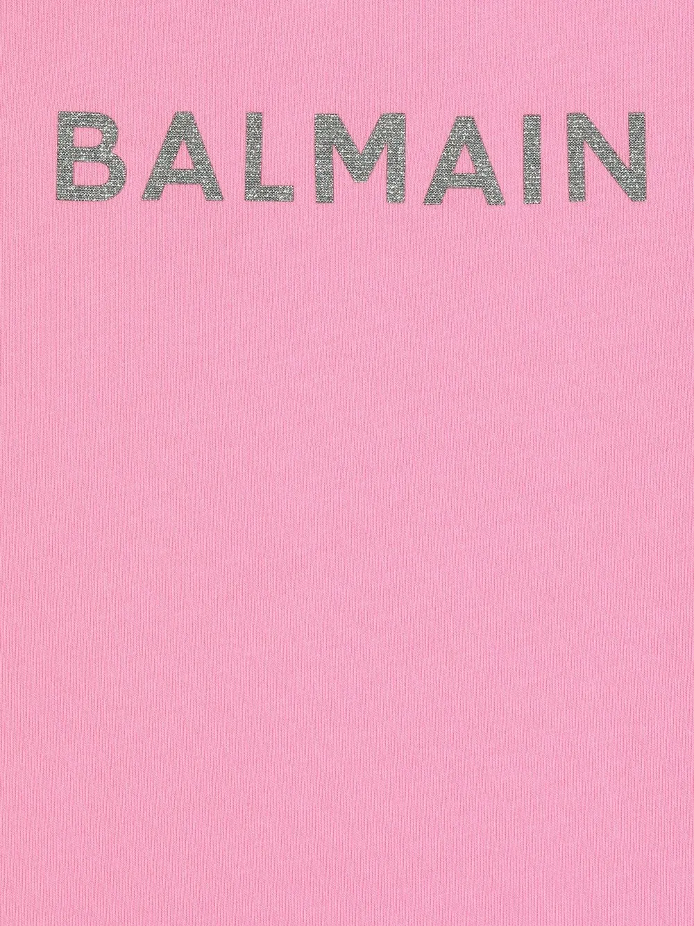 Balmain Drop Waist Cotton Sweatshirt Dress In Pink | ModeSens