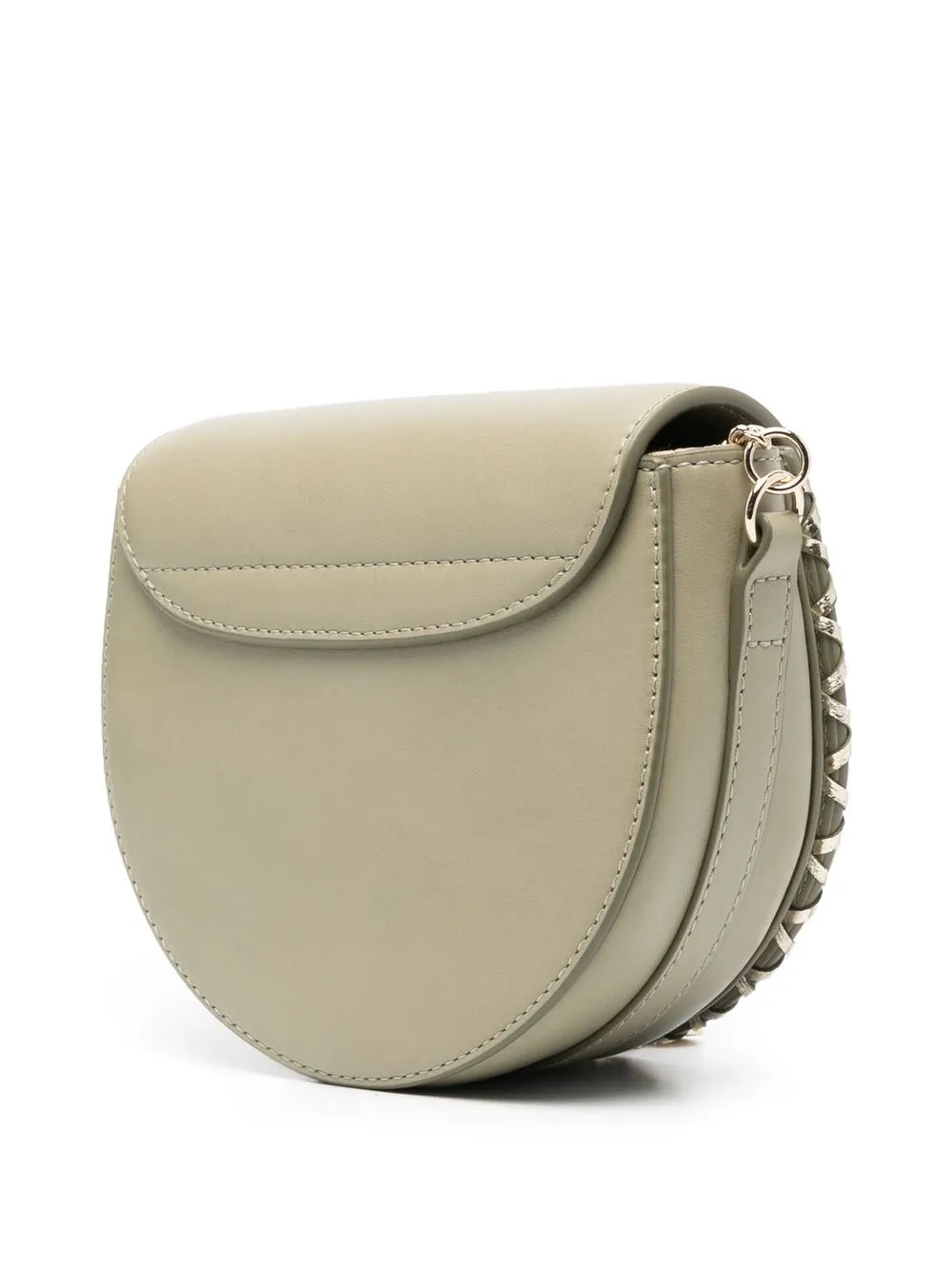 See By Chloé Embossed-logo Leather Shoulder Bag In Green | ModeSens