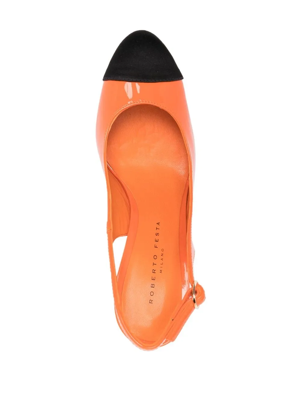 Roberto Festa 90mm Two-tone Heeled Pumps In Orange | ModeSens