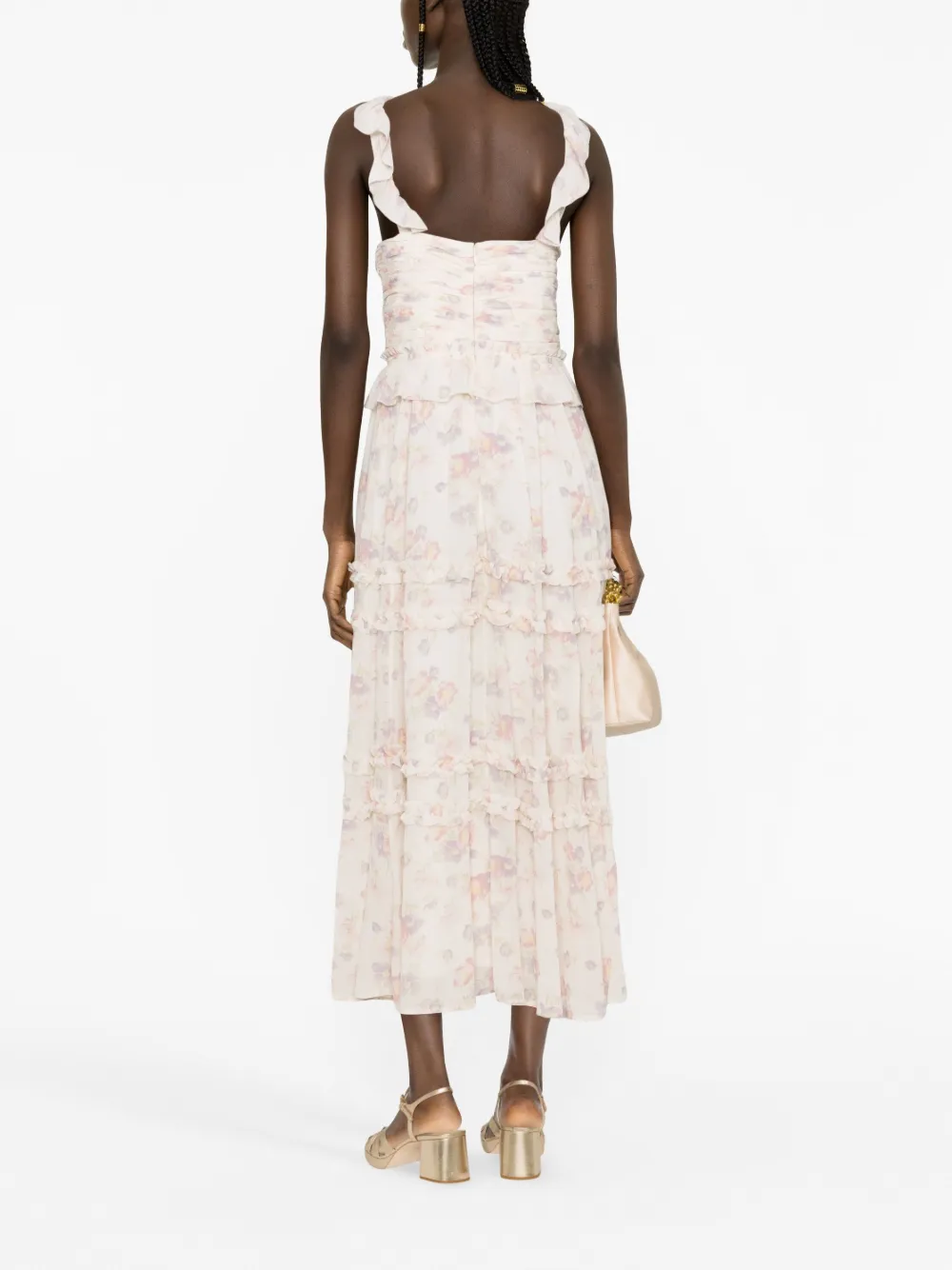 Polo Ralph Lauren ruffle-detail Midi Dress - Farfetch