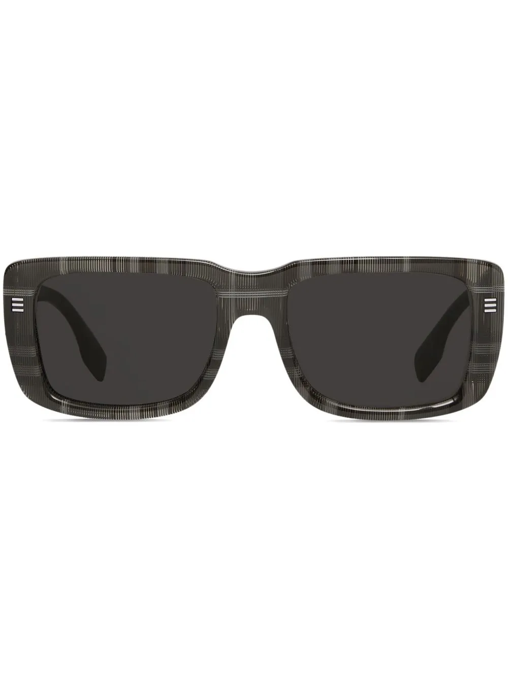 Burberry Check rectangle-frame Sunglasses | Grey | FARFETCH UK