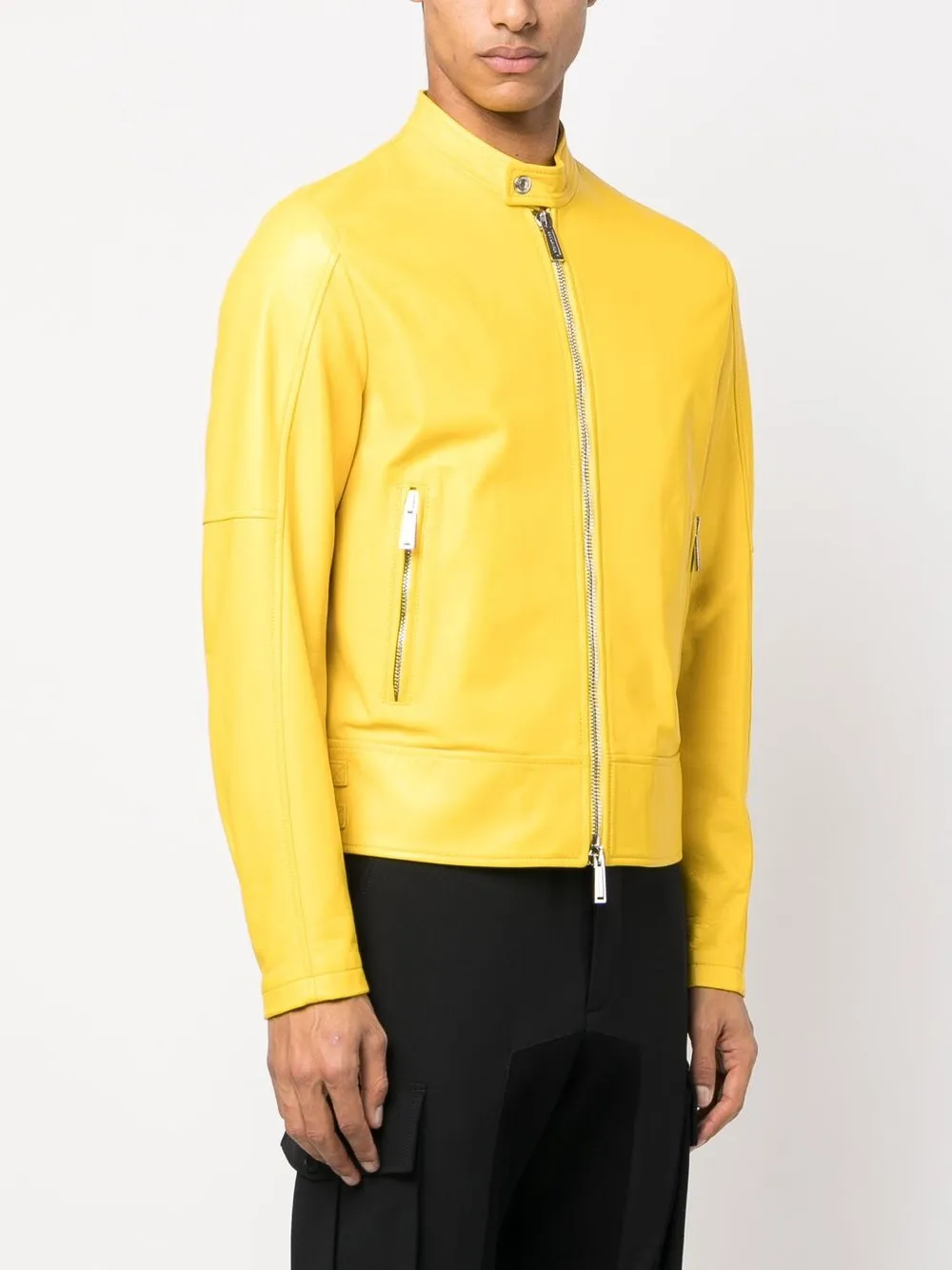 Yellow Leather Jacket Men