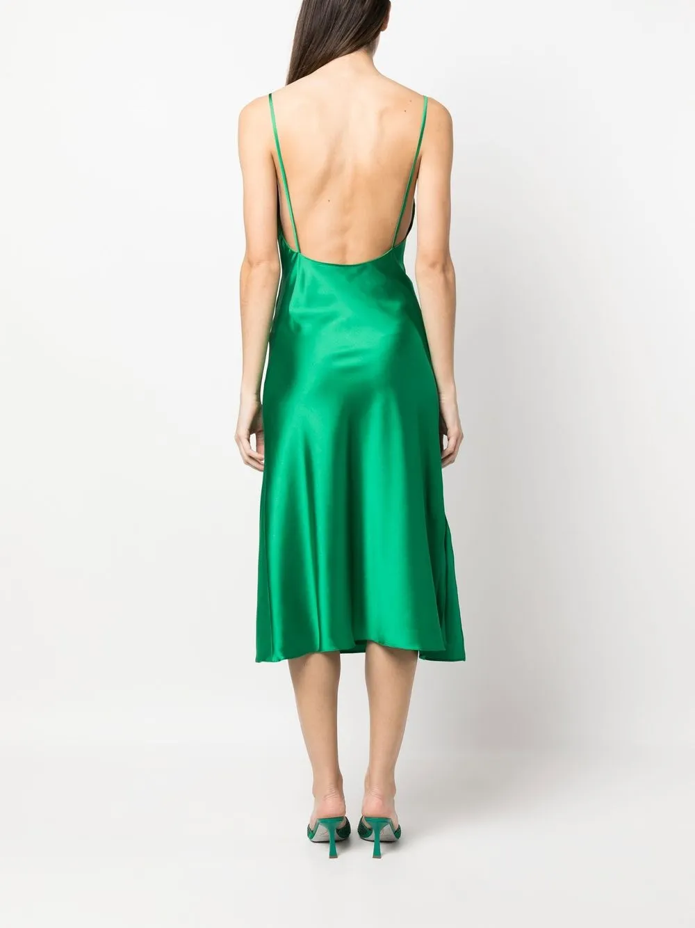 Loulou X Rue Ra V neck Midi Dress Farfetch Loulou X Rue Ra V neck Midi Dress Farfetch