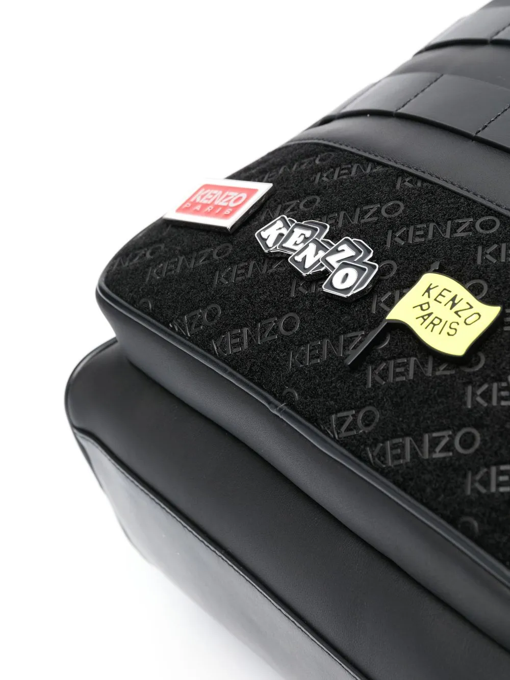 Kenzo Logo-embossed Leather Backpack In Black | ModeSens