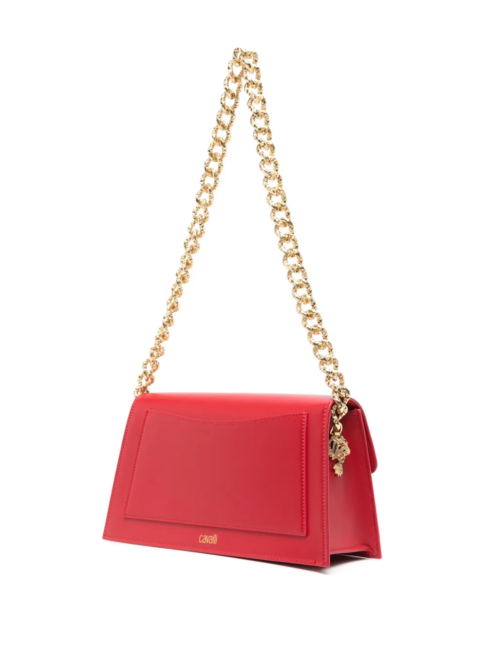 Roberto Cavalli Crystal-embellished Tiger Shoulder Bag In Rot | ModeSens