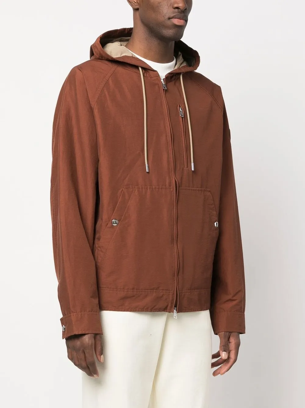 Woolrich Lobster zip-up Hooded Jacket | Brown | FARFETCH