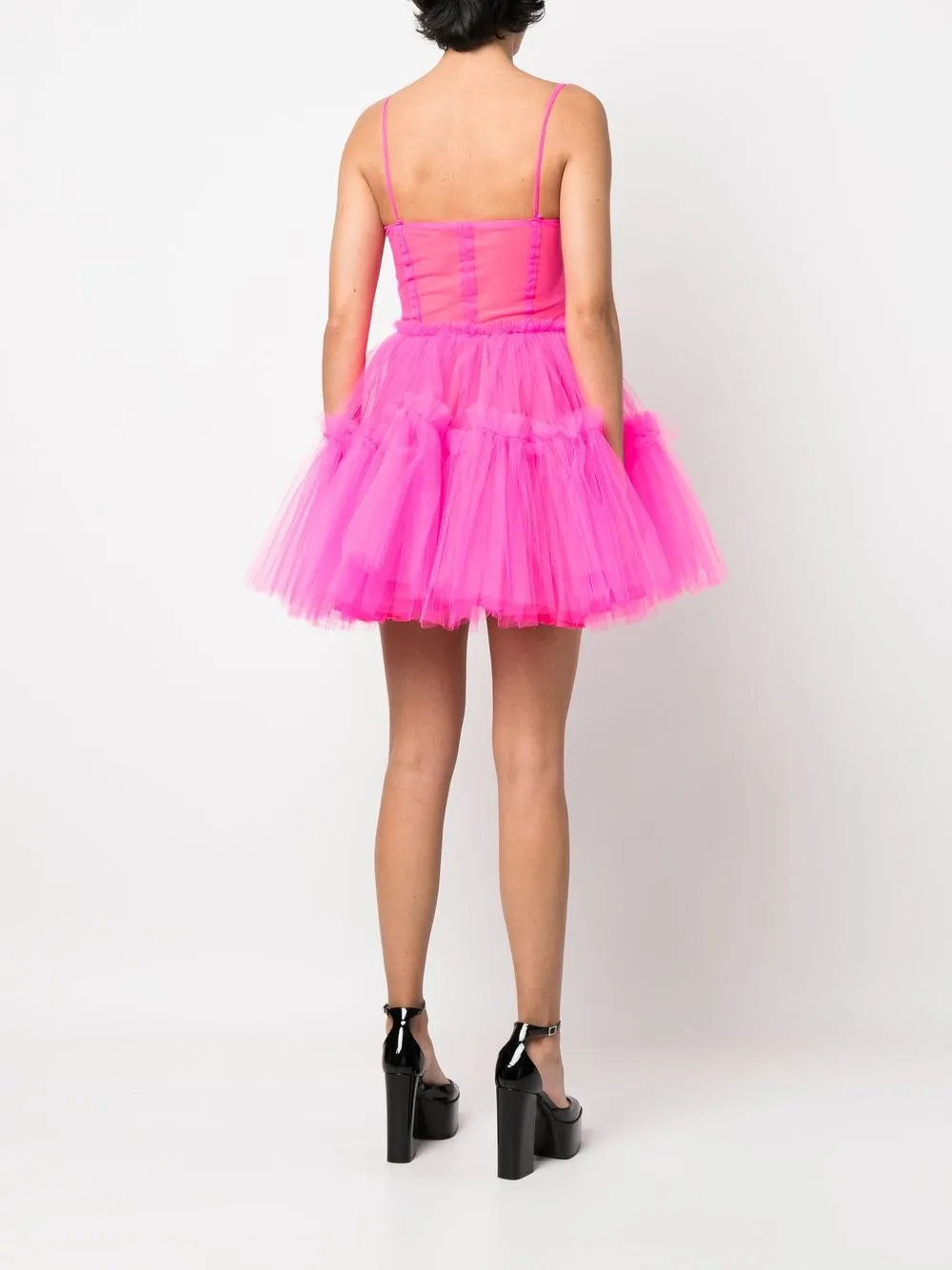 Act N°1 Semi-sheer Mini Dress In Rosa | ModeSens