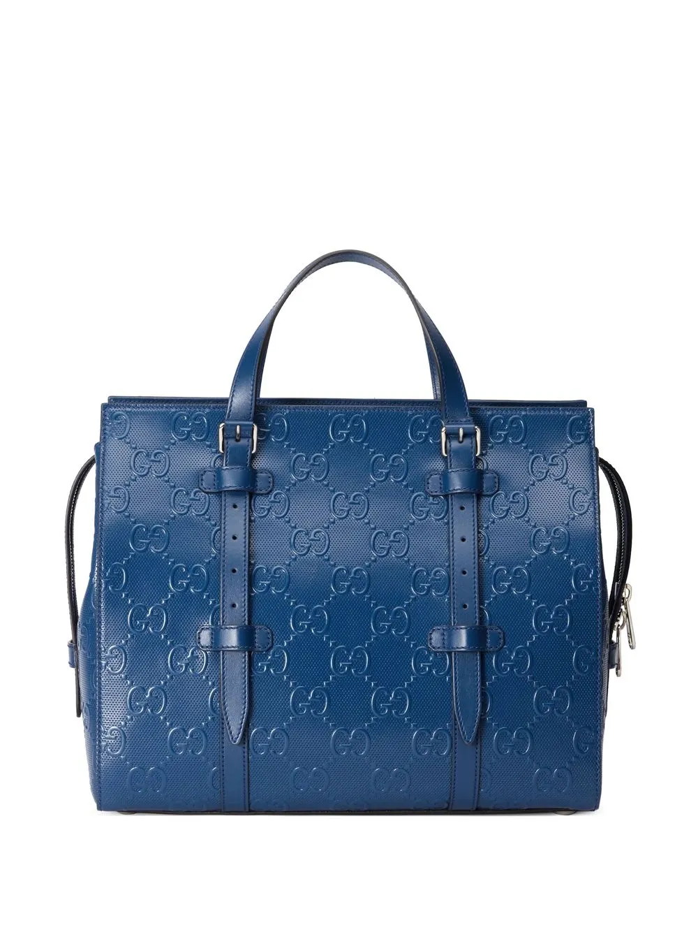 Gucci Gg-embossed Medium Tote Bag In Blue | ModeSens
