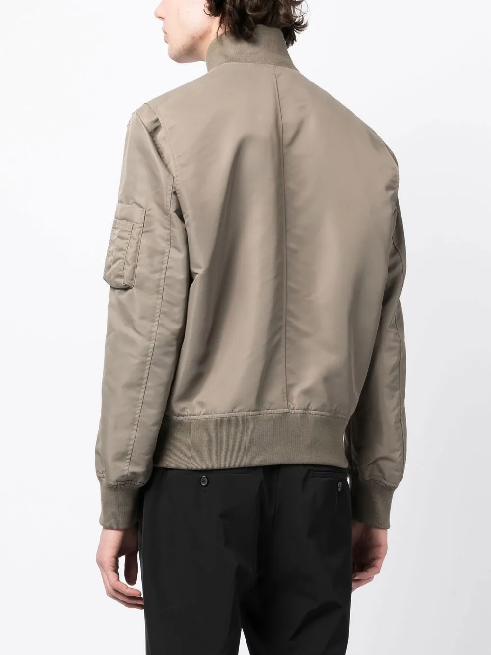 Dunhill High Neck Bomber Jacket In Grey | ModeSens