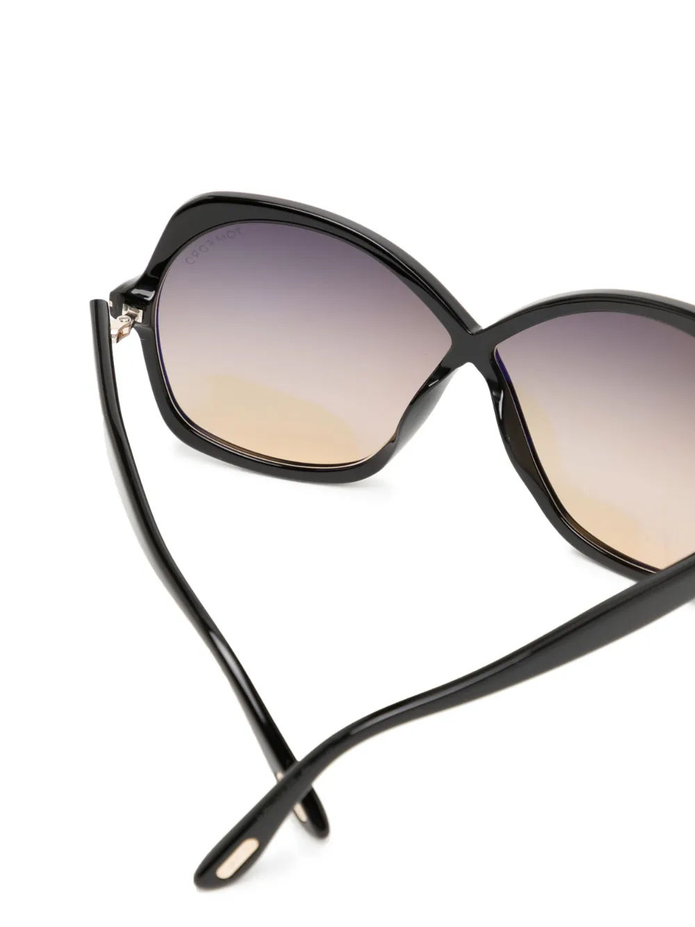 TOM FORD Eyewear Rosemin Butterfly oversize-frame Sunglasses | Black ...