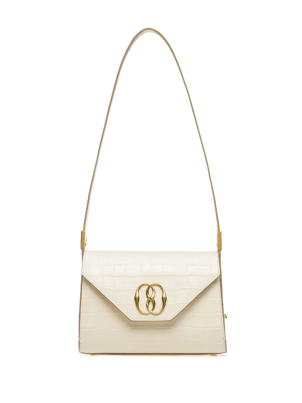 Bally Crocodile-effect Leather Shoulder Bag In White | ModeSens