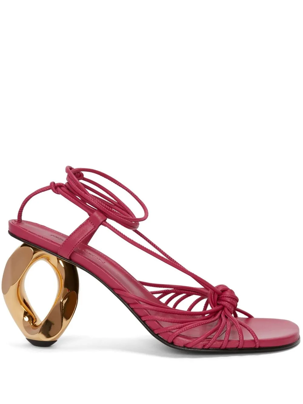 Jw Anderson Strappy Chain Ankle-wrap Sandals In Pink | ModeSens