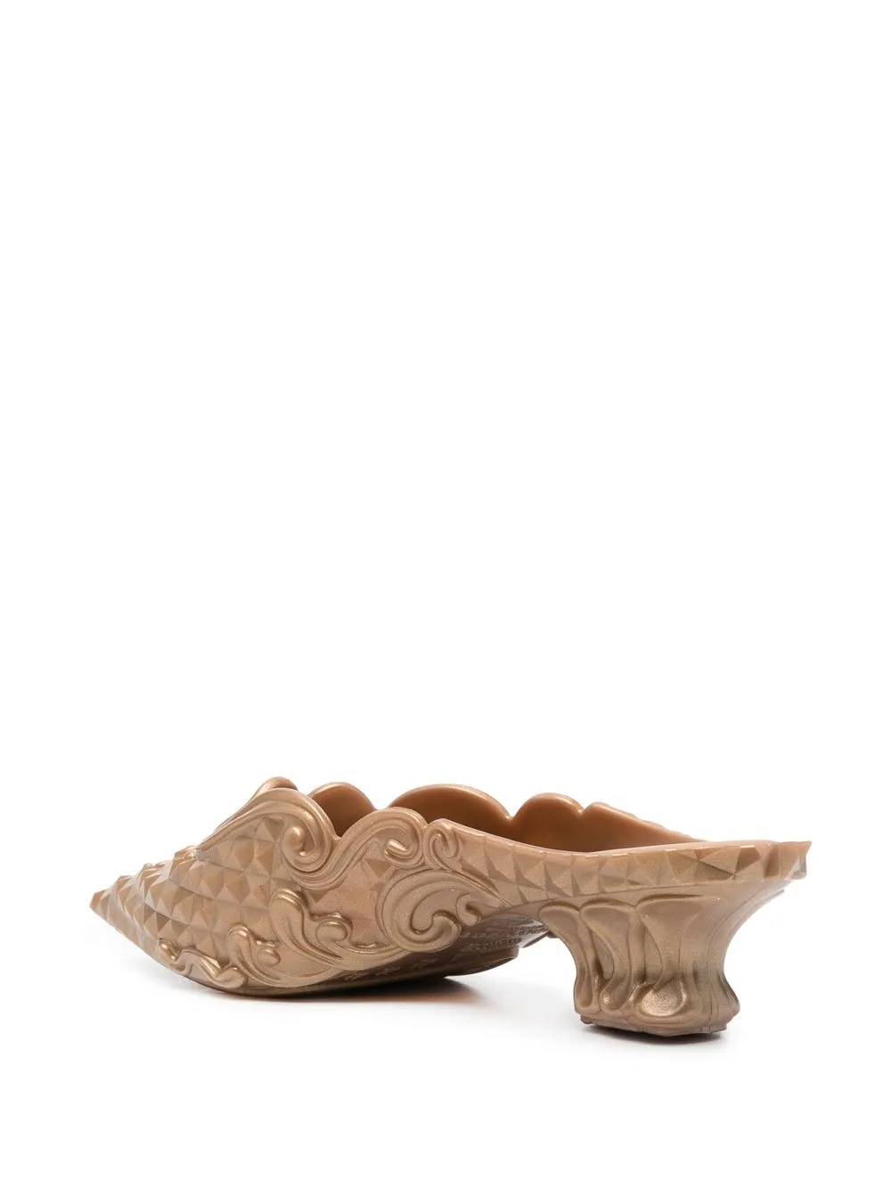 Y/project Gold Melissa Edition Melissa Point Mules In Metallic | ModeSens