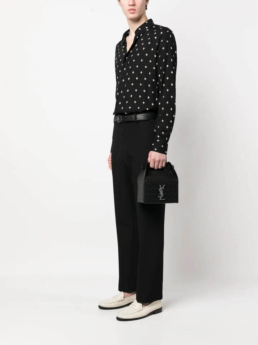 Saint Laurent Take Away Leather Tote Bag Farfetch Saint Laurent Take Away Leather Tote Bag Farfetch