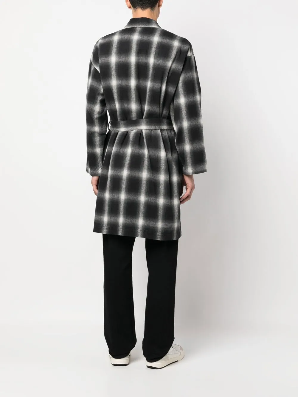 Neighborhood Checkerboard Print Belted Coat - Farfetch