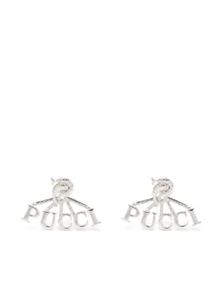 PUCCI Pucci P Logo Earrings - Farfetch
