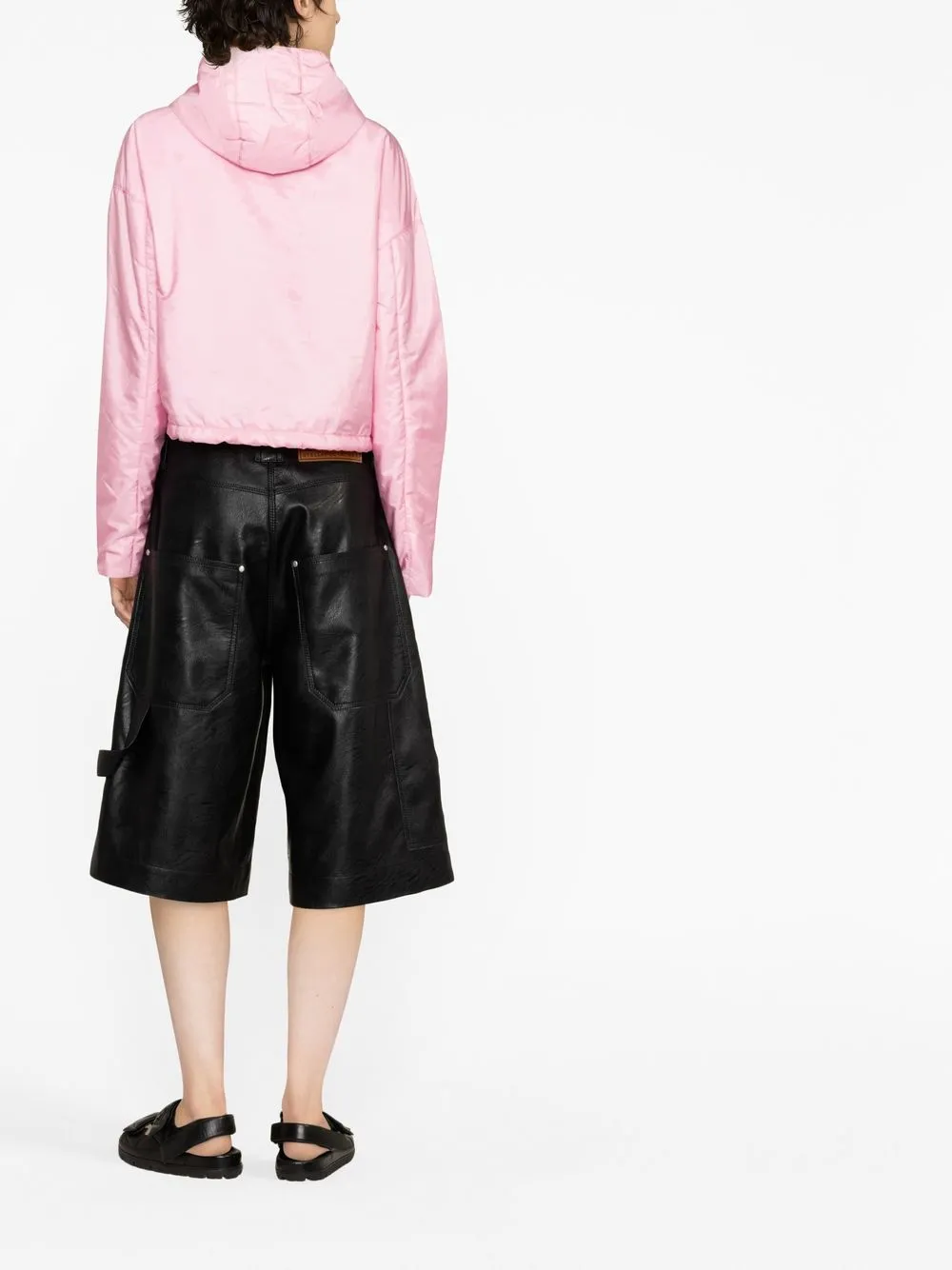 Prada triangle-logo Hooded Jacket | Pink | FARFETCH