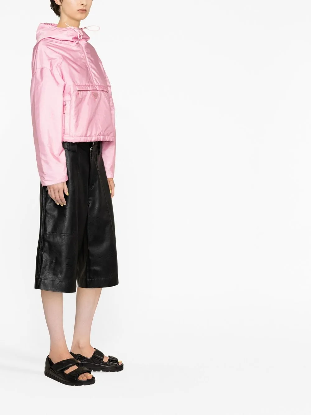Prada Re-nylon Hooded Jacket In Pink | ModeSens