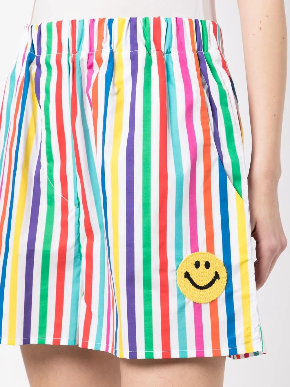 Joshua Sanders Crochet Smiley-face Appliqué Shorts In White | ModeSens