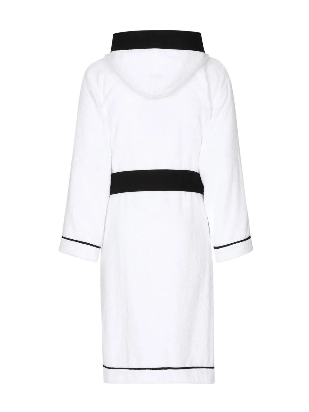Dolce & Gabbana embroidered-logo tie-waist Robe | White | FARFETCH