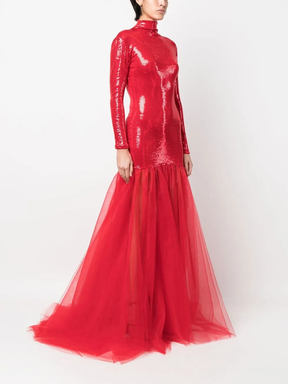 Atu Body Couture High-neck Mermaid Gown In Red | ModeSens