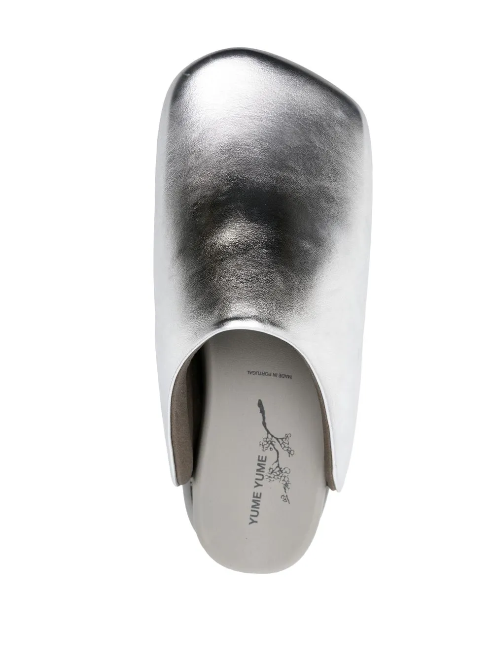 Yume Yume 35mm Chunky Metallic-finish Slippers In Silber | ModeSens