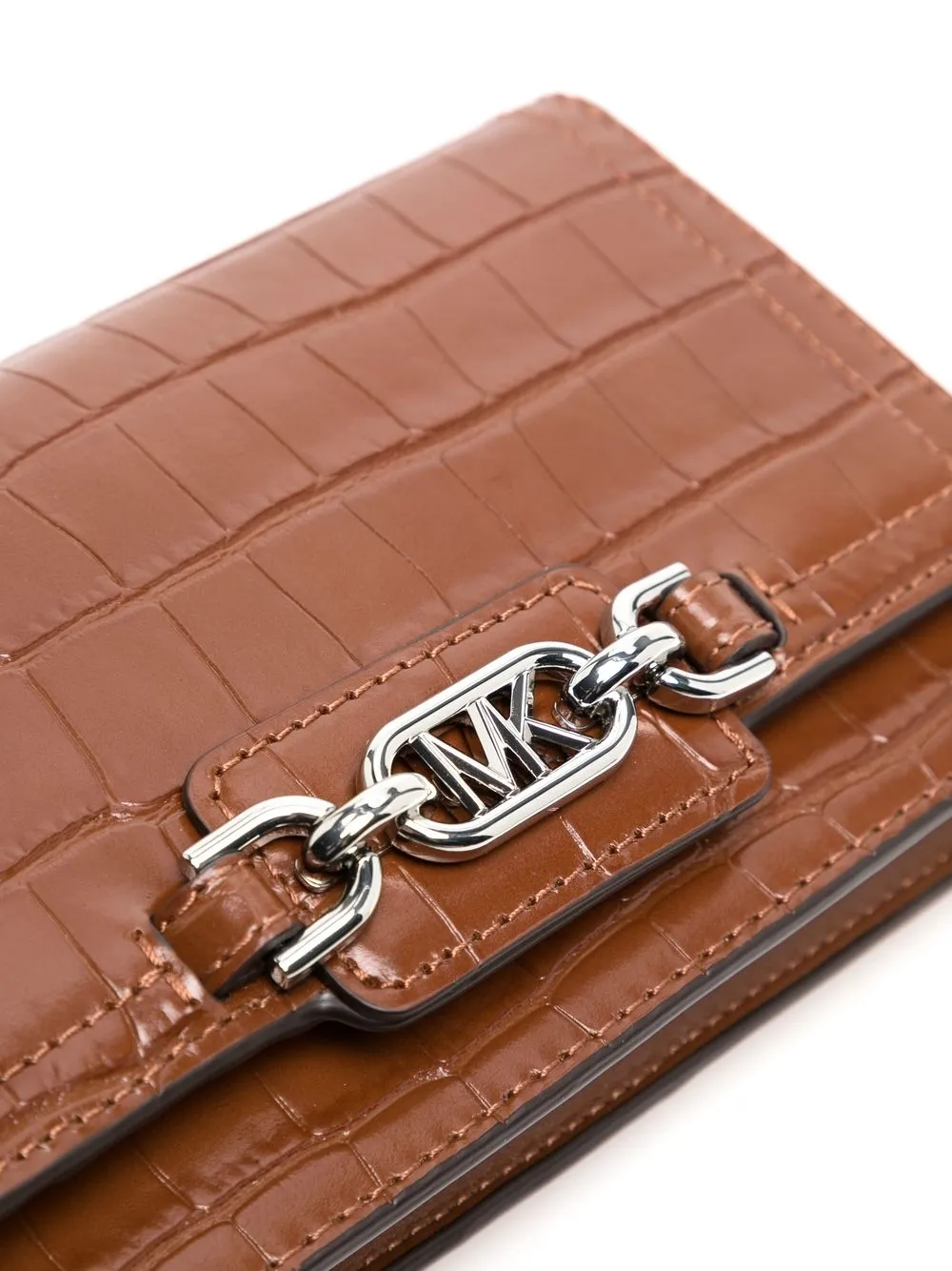 Michael Michael Kors Heather Logo-plaque Satchel Bag In Braun | ModeSens