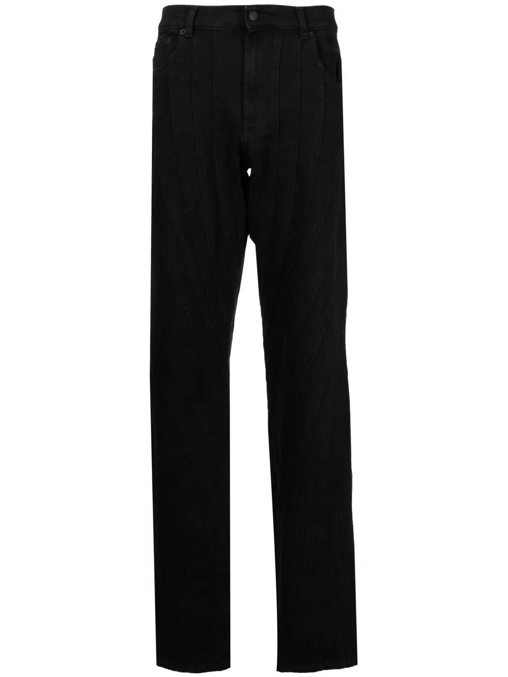Mugler Spiral seam Baggy cut Jeans Farfetch Mugler Spiral seam Baggy cut Jeans Farfetch