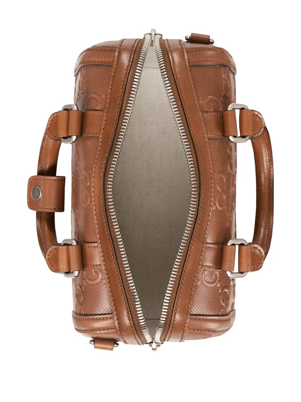 Gucci Gg-embossed Duffle Bag In Brown | ModeSens