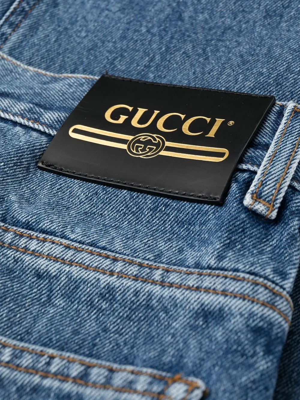 Gucci GG-trim straight-leg Jeans | Blue | FARFETCH UK