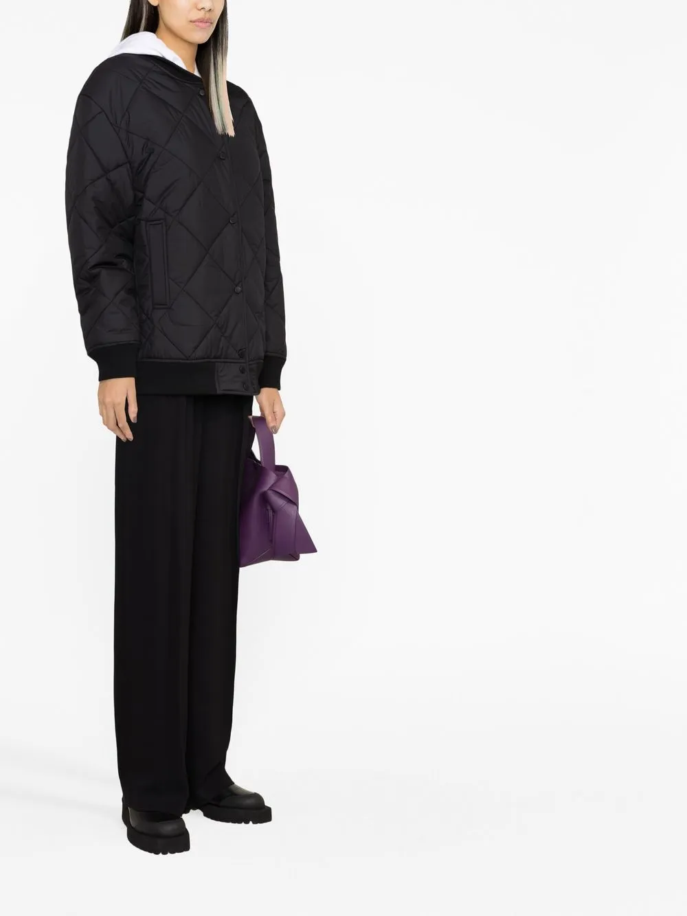 Stand Studio Spring Quilted Bomber Jacket In Black | ModeSens